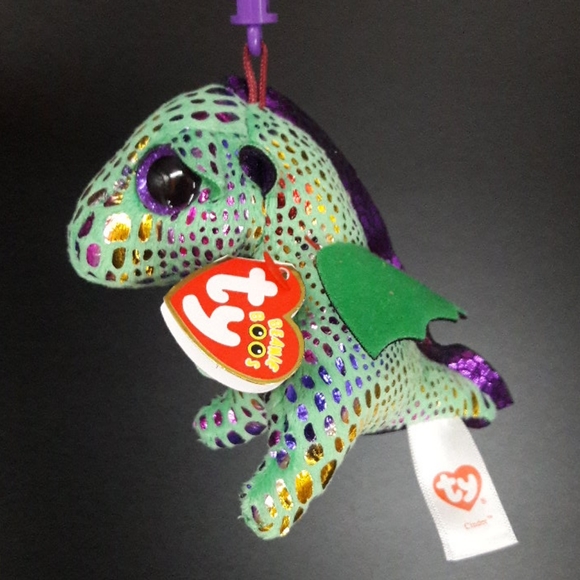 Ty | Toys | Ty Beanie Boos Cinder The Green Dragon Clip | Poshmark